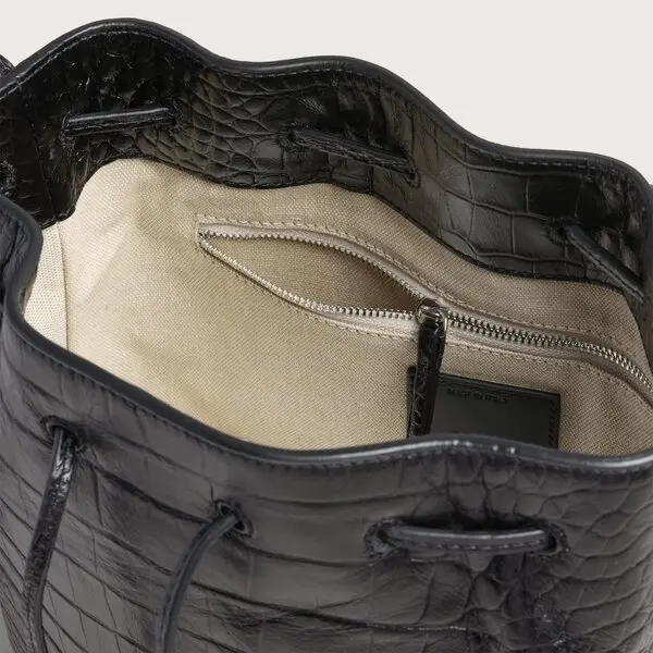 LIFFNER Charm Croc Embossed Bucket Bag