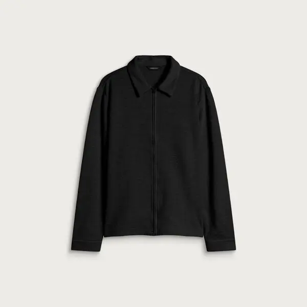 HIKING PATROL Edge Knit Zip Shirt - Black