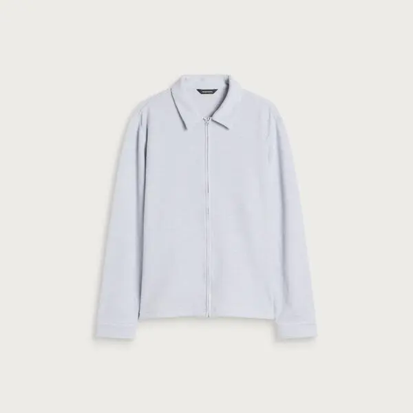 HIKING PATROL Edge Knit Zip Shirt - Lt Grey
