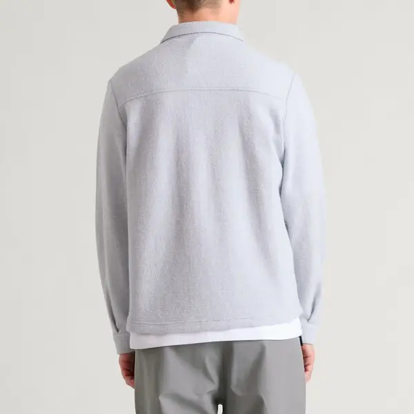 HIKING PATROL Edge Knit Zip Shirt - Lt Grey
