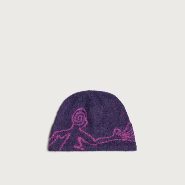 HIKING PATROL Mascot Mohair Mixed Beanie - Purple