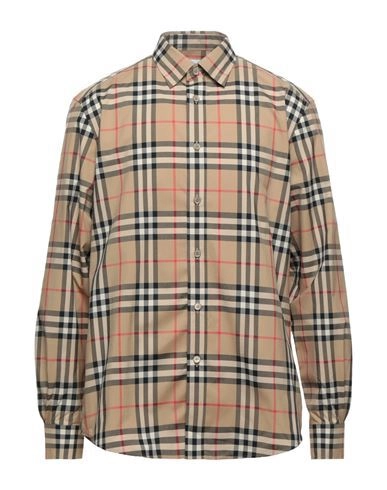 Burberry Shirt Camel Size Cotton