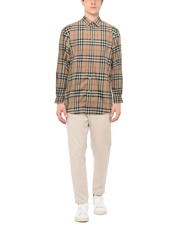 Burberry Shirt Camel Size Cotton