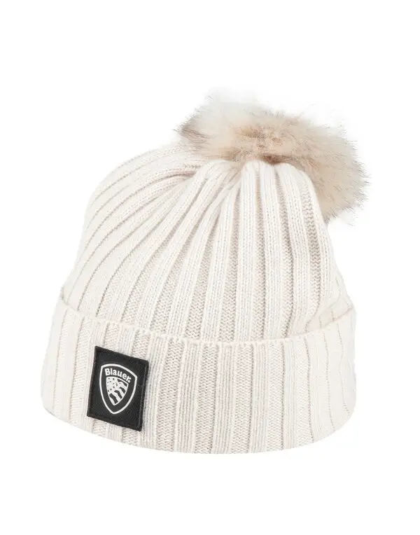 BLAUER. Hat Cream Size Polyamide, Viscose, Wool, Cashmere - White