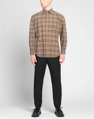Burberry Shirt Camel Size Cotton, Elastane