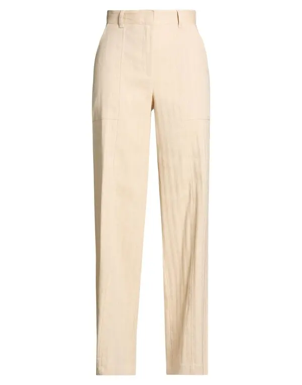 Max & Co. Pants Sand Size Linen, Cotton, Elastane - Beige