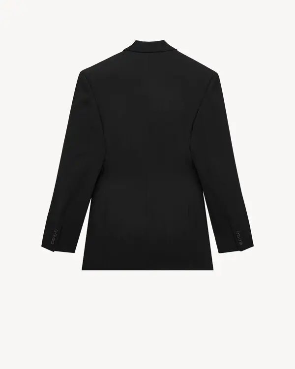 Saint Laurent Single-breasted Jacket In Wool Mélange