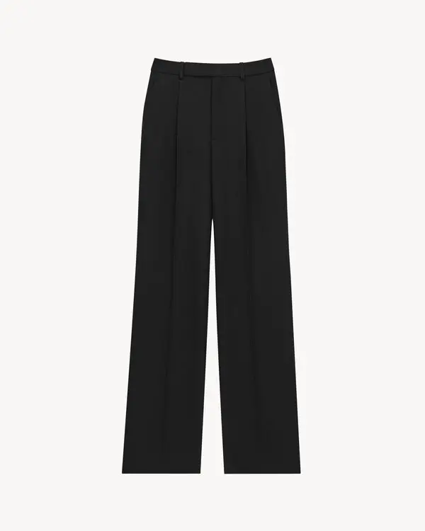 Saint Laurent Pants In Grain De Poudre