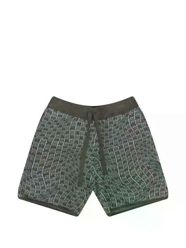 Amiri Ma Swirl Drawstring Shorts - Green
