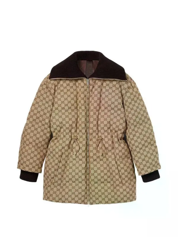 Gucci Gg Canvas Puffer Jacket - Neutrals