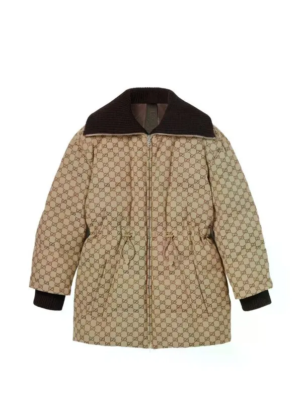 Gucci Gg Canvas Puffer Jacket - Neutrals