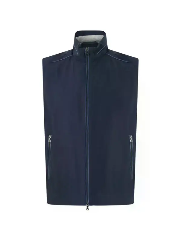Paul & Shark High-neck Zip-up Vest - Blue