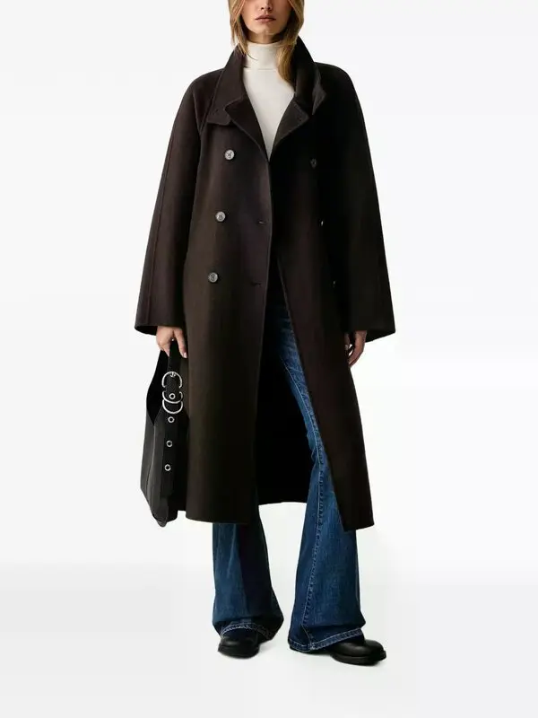 VICOLO Double-breasted Belted Coat