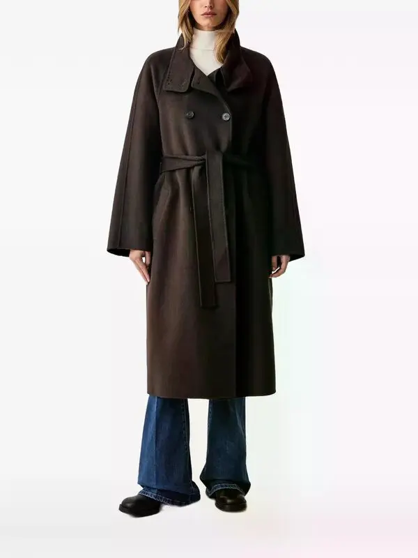 VICOLO Double-breasted Belted Coat