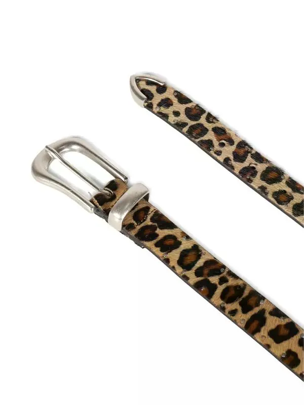 SECOND / LAYER The Doc Leopard-print Belt