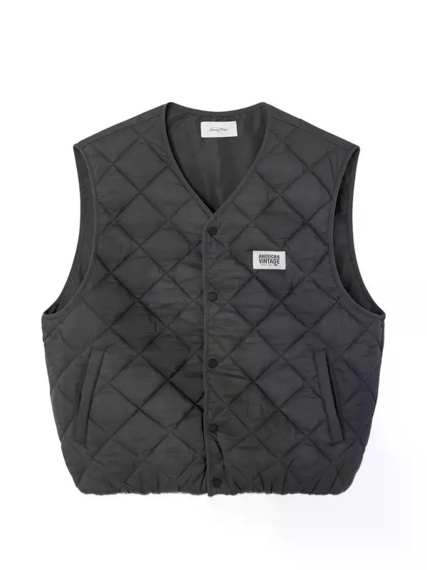 American Vintage Quilted Sleeveless Jacket