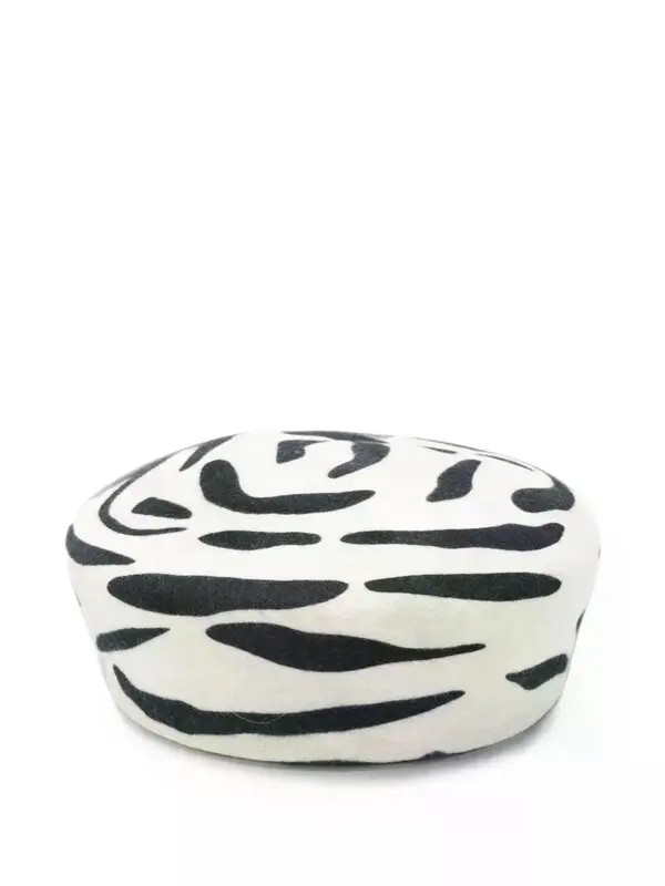 Ruslan Baginskiy Zebra-print Felt Beret