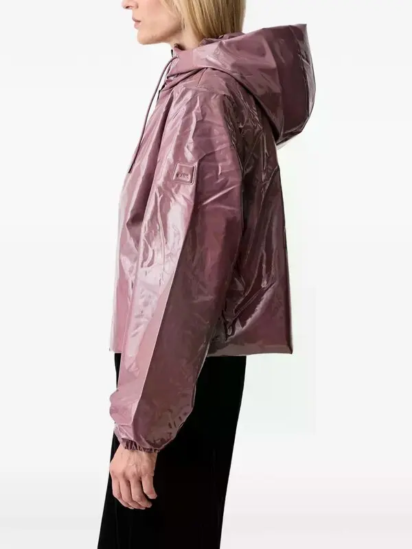 Rains Lohja Hooded Gloss-finish Insulated Jacket - Pink