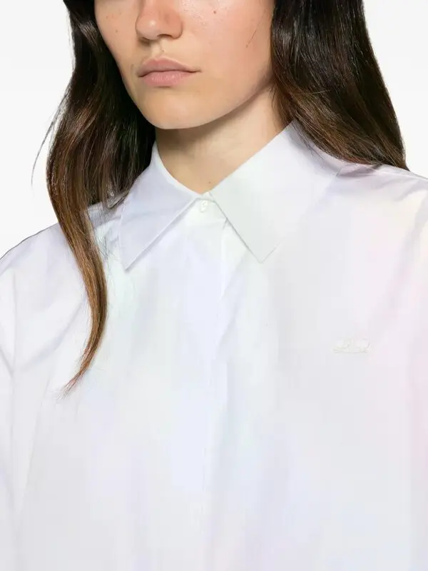 Loewe Drawstring-hem Embroidered-logo Shirt