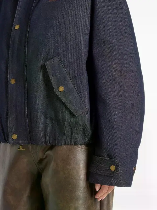 Manière De Voir Cameron Oversized Denim Bomber Jacket