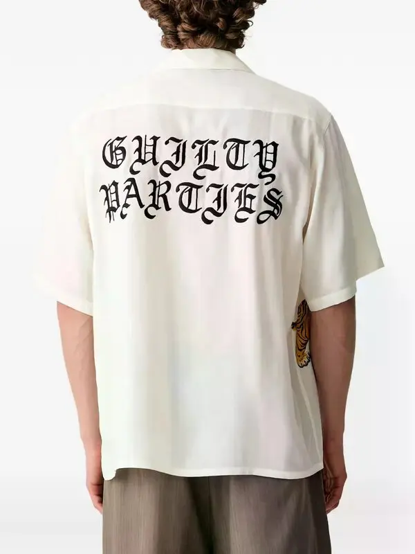 WACKO MARIA Tiger-print Logo-print Shirt