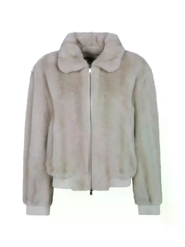 DRHOPE Faux-fur Zip-up Jacket