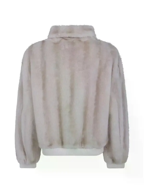 DRHOPE Faux-fur Zip-up Jacket