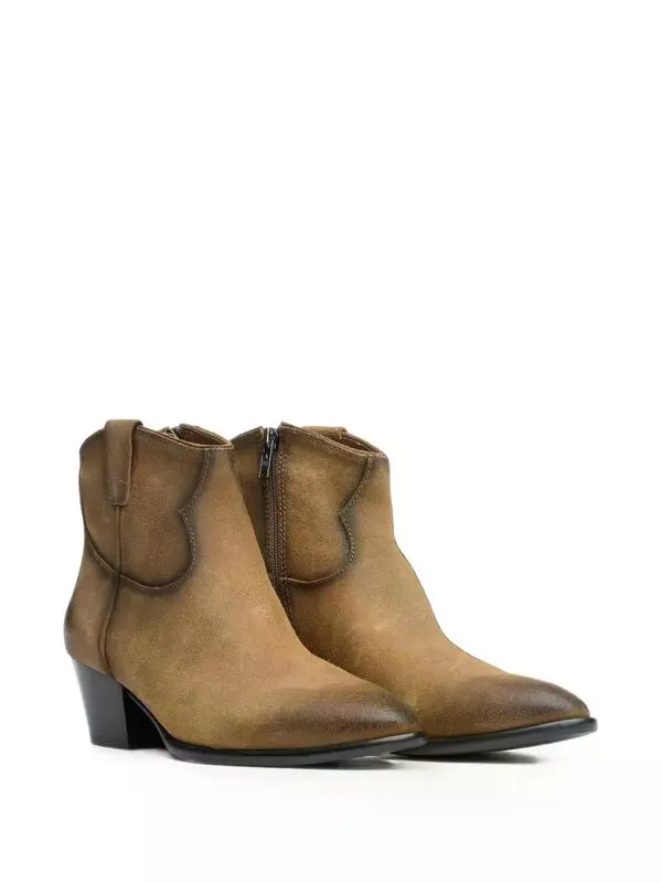 Ash Fame Faded-effect Ankle Cowboy Boots
