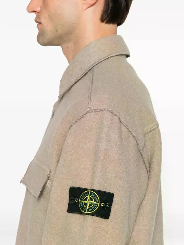 Stone Island Logo-patch Button-up Shirt