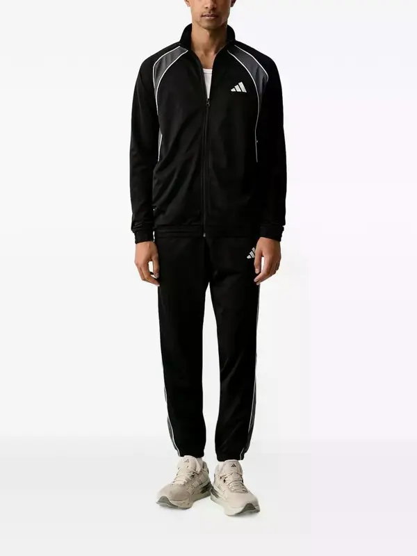 Adidas Logo-print Contrast-piping Sweatshirt
