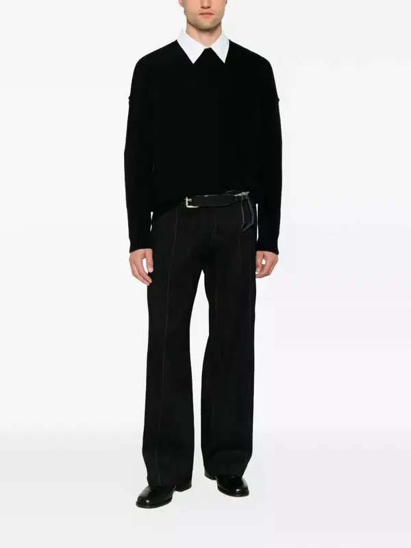 Isabel Benenato Pinstripe-pattern Pleated Trousers