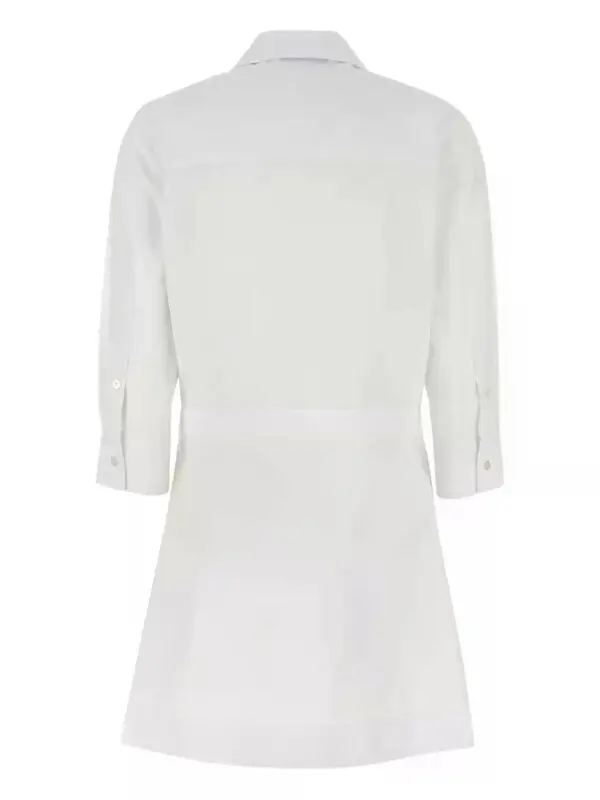 Gucci Signature Horsebit Detail Cotton Mini Dress - White