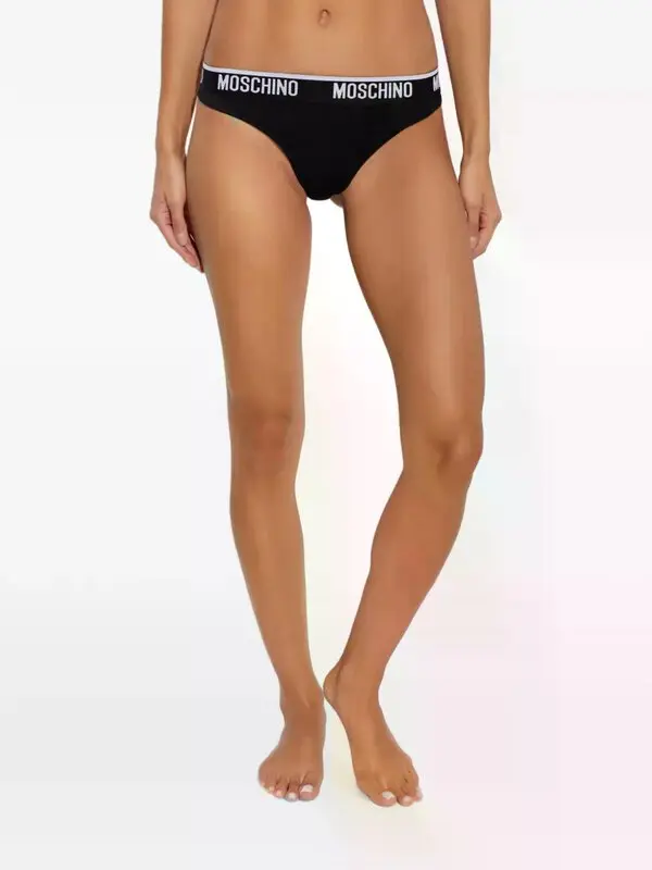Moschino Logo-waistband Thongs