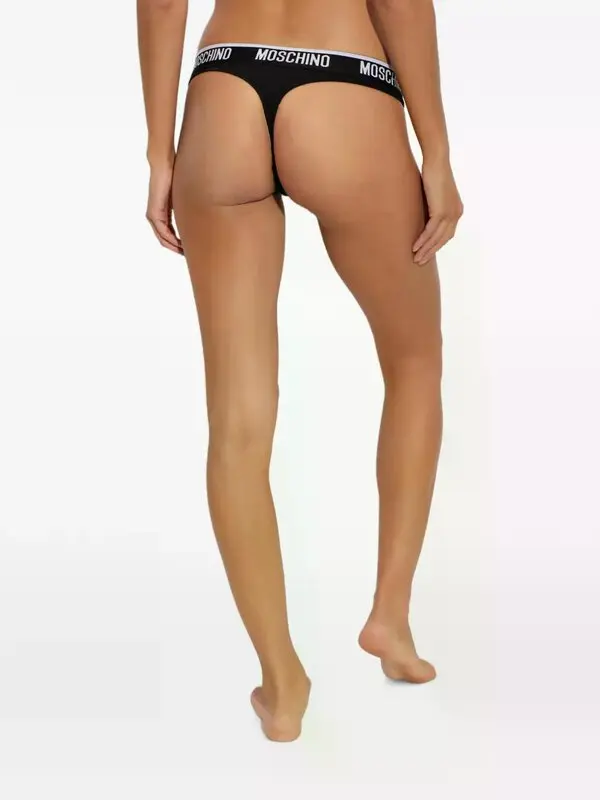 Moschino Logo-waistband Thongs