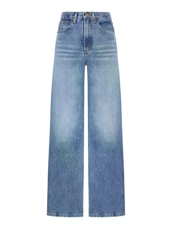 LOIS Faded Wide-leg Jeans