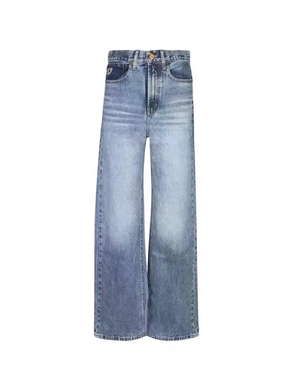 LOIS Faded Wide-leg Jeans