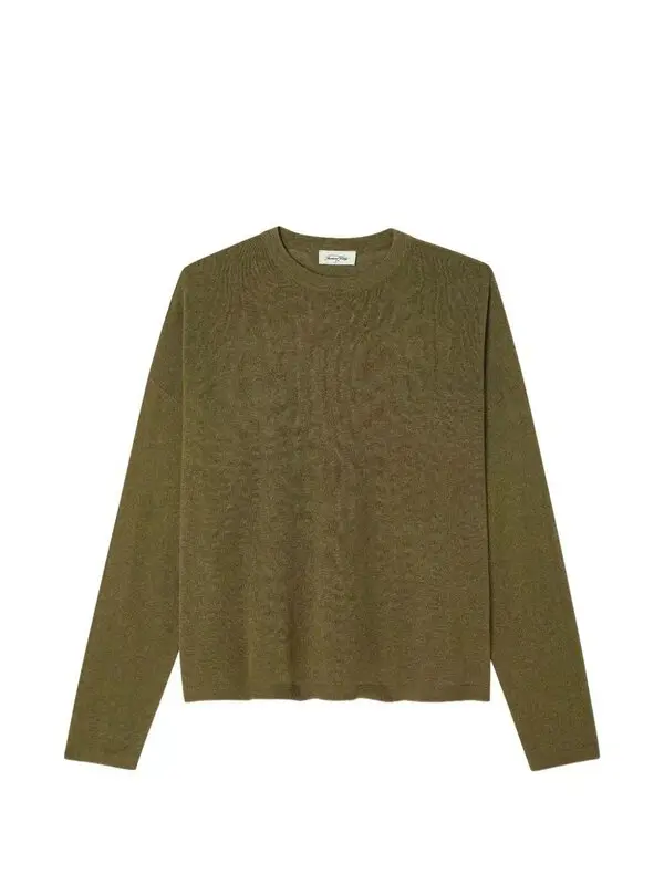 American Vintage Toima Round-neck Cotton Sweater - Green