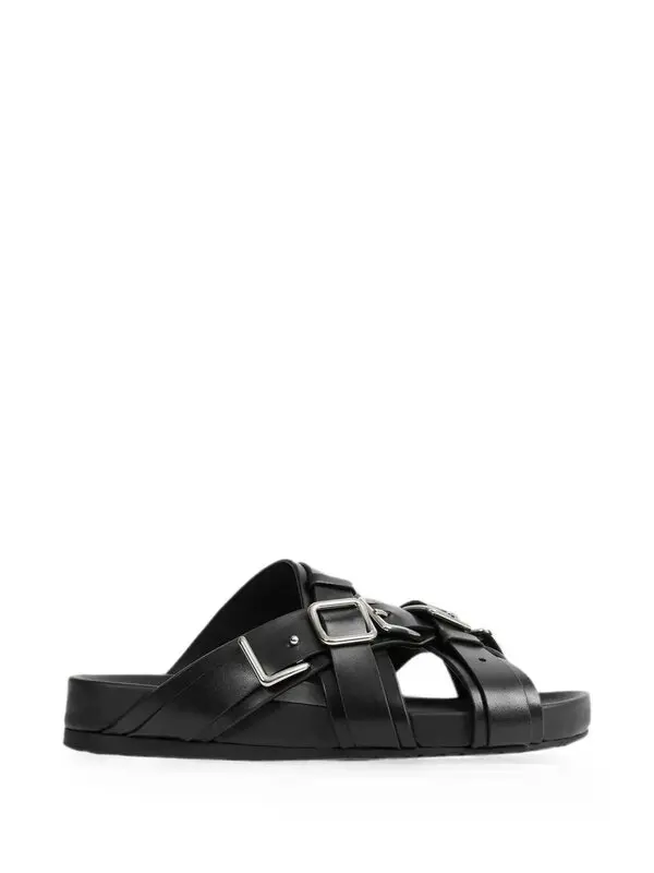 Loewe Type Buckle-fastening Leather Sandals