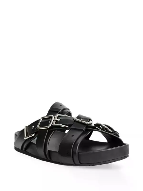 Loewe Type Buckle-fastening Leather Sandals