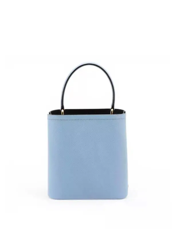 Prada 2019-2026 Saffiano Cuir Panier Bucket Bag - Blue