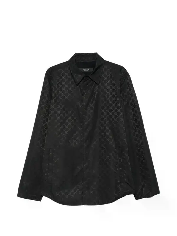 Gucci Gg Supreme Shirt Jacket - Black