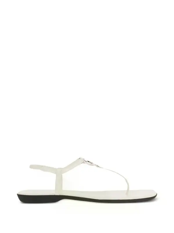 Gucci Interlocking G Leather Sandals - White