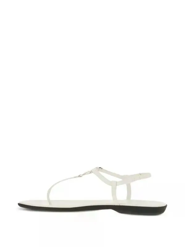 Gucci Interlocking G Leather Sandals - White