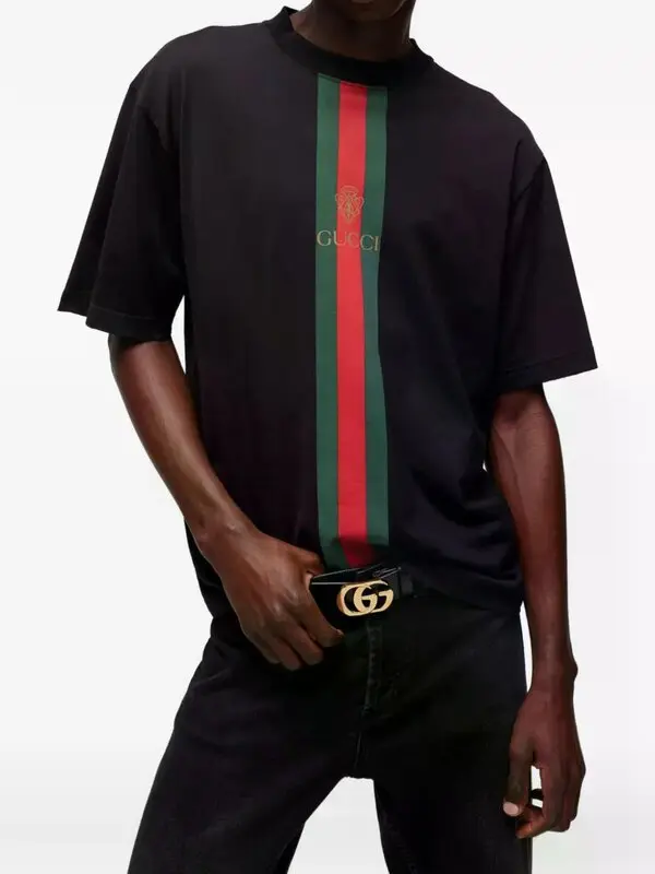 Gucci Cotton Jersey T-shirt With Print - Black