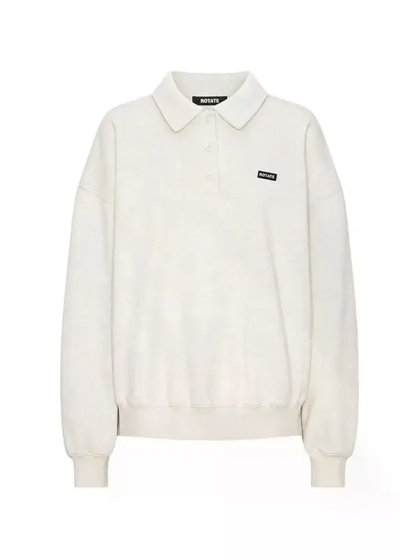ROTATE BY BIRGER CHRISTENSEN Heavy Sweat Polo White - Neutrals