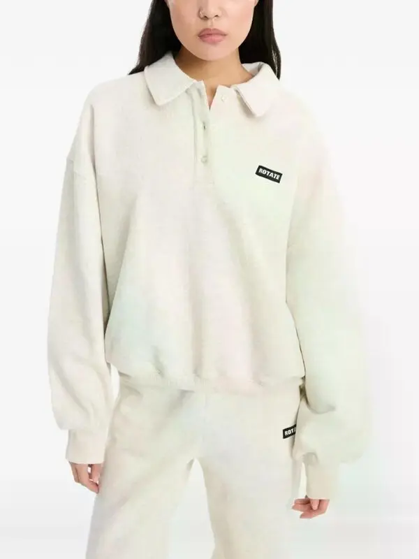 ROTATE BY BIRGER CHRISTENSEN Heavy Sweat Polo White