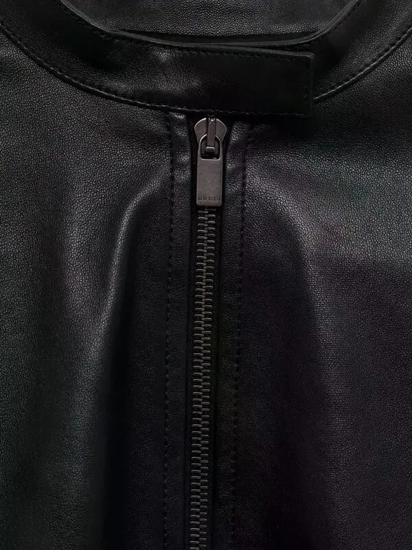 Gucci Zip-up Leather Jacket