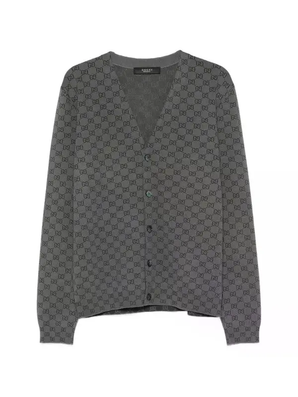 Gucci Gg Supreme Cardigan - Grey