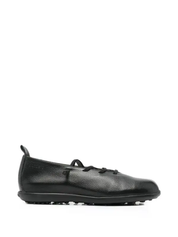 WONDERS Lace-up Leather Ballet Flats