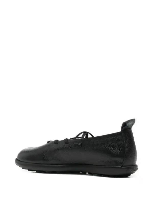 WONDERS Lace-up Leather Ballet Flats